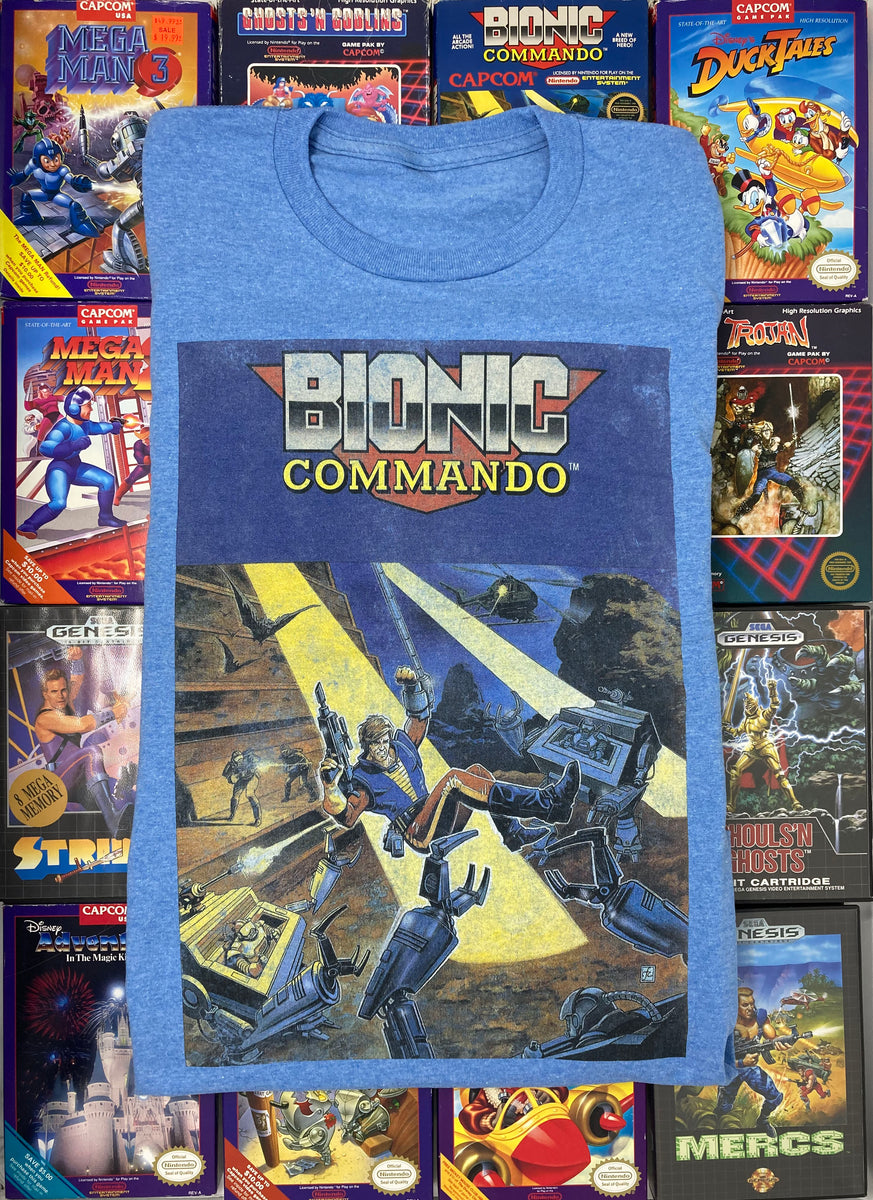 Bionic Commando (NES Box Art) T-Shirt – Insert Coin Toys