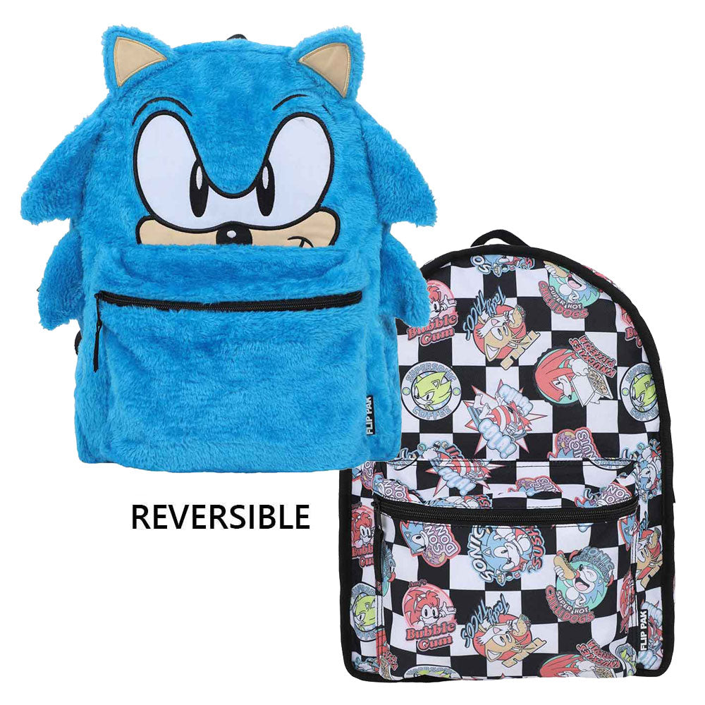 Sonic the Hedgehog Big Face Reversible Backpack – Insert Coin Toys