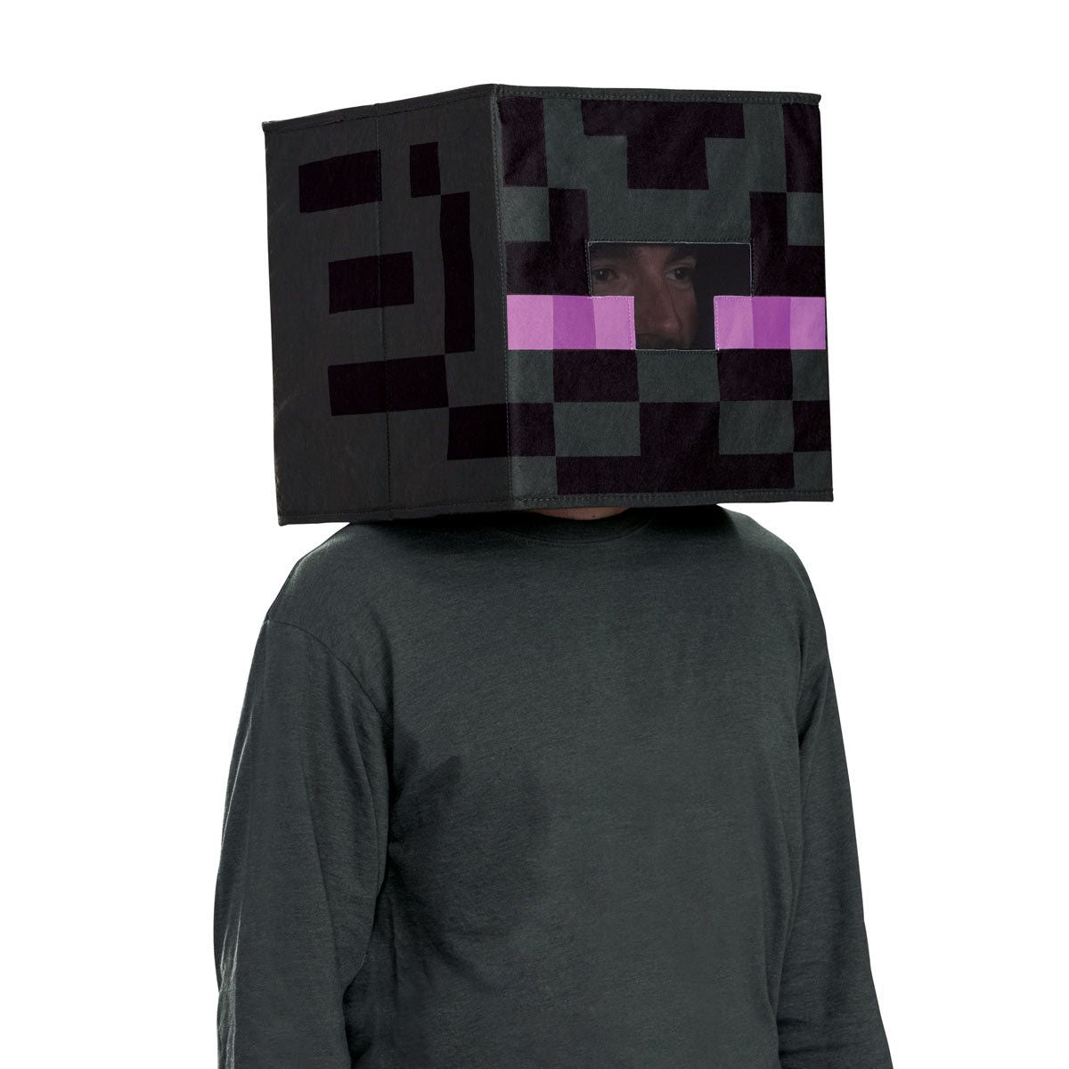 Minecraft Enderman Block Head Costume Roleplay Mask – Insert Coin Toys