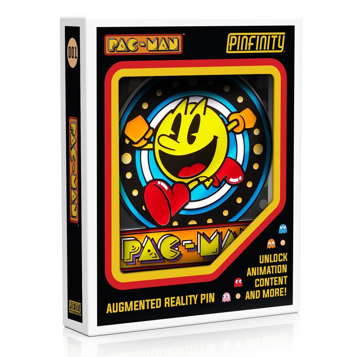 PAC-MAN Crest Augmented Reality Enamel Pin – Insert Coin Toys