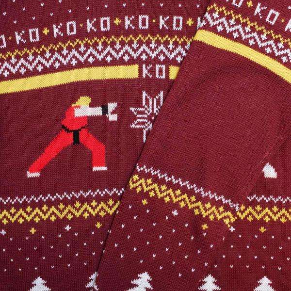 Street Fighter Ken Vs. Ryu Knitted Ugly Christmas Sweater – Insert Coin ...